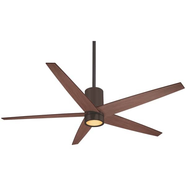 Minka Aire Symbio Oil Rubbed Bronze 5 Blade 56 Inch LED Ceiling Fan ...