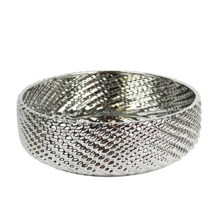 Sagebrook Home 12604-01 Decorative Ceramic Pot, Silver Ceramic, 16 X 16 ...