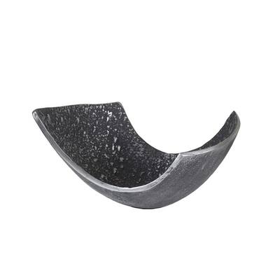 Sagebrook Home AR10122-04 Decorative Plate, Silver Polyresin, 9.75 x 7. ...