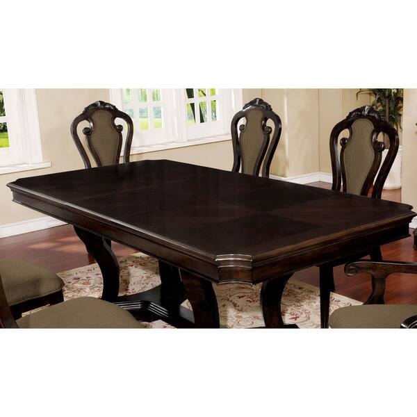 Furniture of America Bona Walnut 84-inch Expandable Dining Table - Bed ...