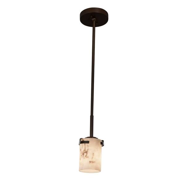 Justice Design LumenAria Atlas 1-light Dark Bronze Mini Pendant, Faux ...