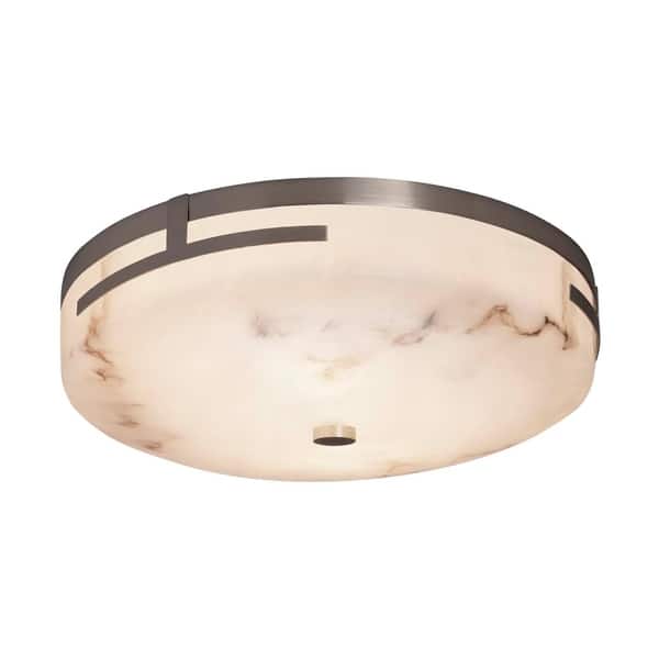 Justice Design Group LumenAria Atlas Brushed Nickel 14-inch LED Round ...