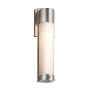 Justice Design Fusion Solana Brushed Nickel 16-inch LED Outdoor Wall ...