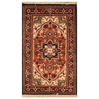 Handmade One-of-a-Kind Heriz Wool Rug (India) - 2'10 x 5' - Bed Bath ...