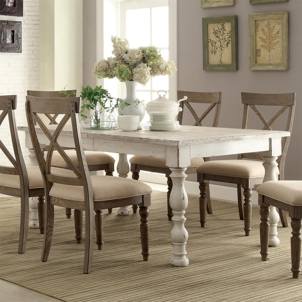Aberdeen worn white dining set store