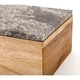 Napoleon Grey Marble and Natural Wood Boxes (Set of 2) - Bed Bath ...