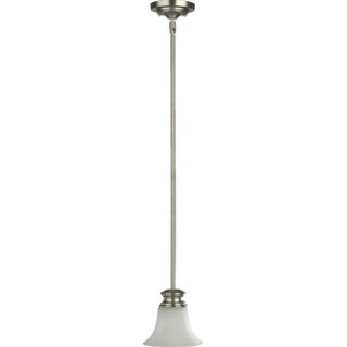 Madison Satin Nickel and Faux Alabaster 1-light Rod Pendant - Bed Bath ...