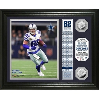 Jason Witten Retirement Banner Silver Coin Photo Mint - Black - Bed ...