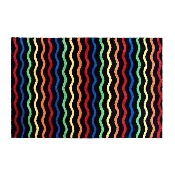 Crayola Serpentine Stripe Multi Area Rug (3'6 x 5'6) - 3'6" x 5'6" - 3 ...
