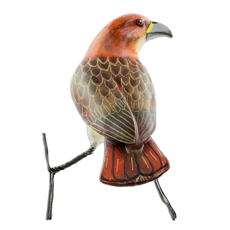 Handmade Ceramic Figurine, 'Red-Tailed Hawk' (Guatemala) - Overstock ...