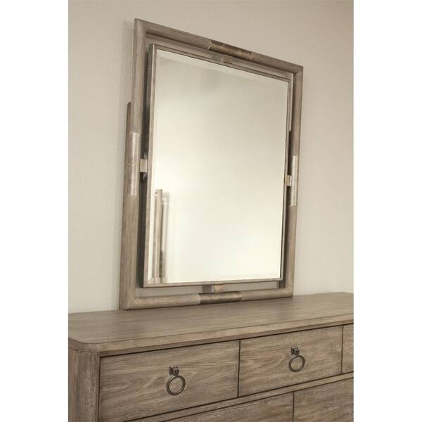 Riverside Furniture Sophie Modern Wood Framed Mirror in Natural - Bed ...