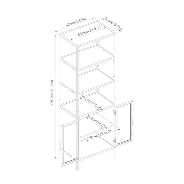 Homestar Hamilton Display Cabinet with Glass Doors - Bed Bath & Beyond ...
