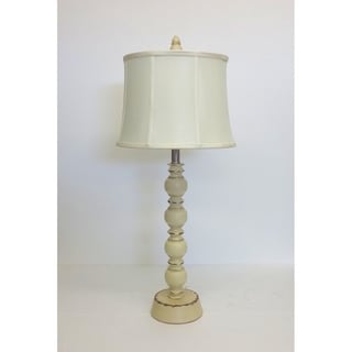 Cream Distressed Wood Table Lamp - Bed Bath & Beyond - 21425481