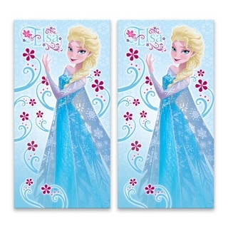 "Disney Frozen Elsa Flower Vine" Printed Canvas - Set of 2, 8W x 16H x ...