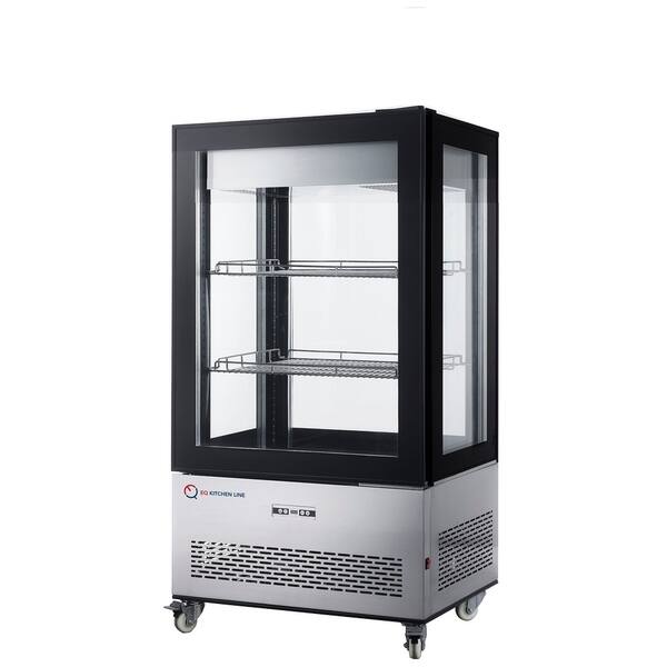 EQ Kitchen Line Black Commercial Refrigerated Bakery Display Case - Bed ...