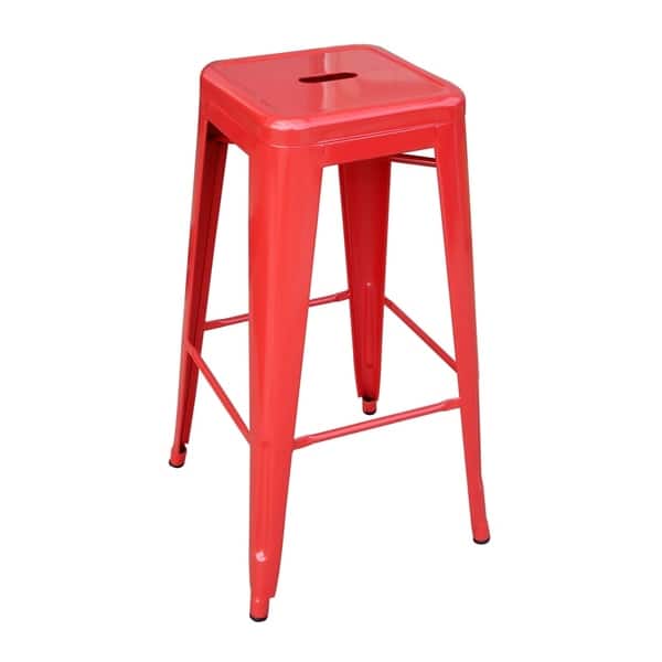 Loft Red Metal Bar Stool - 4 Piece - Bed Bath & Beyond - 21444296