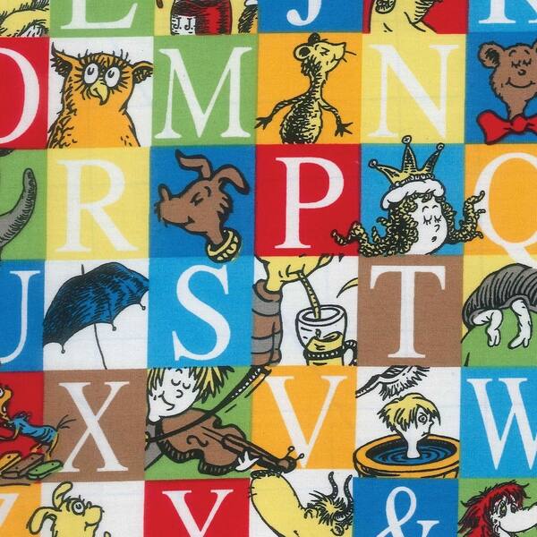 Dr. Seuss Alphabet Seuss Tiles Fitted Crib Sheet - Bed Bath & Beyond ...