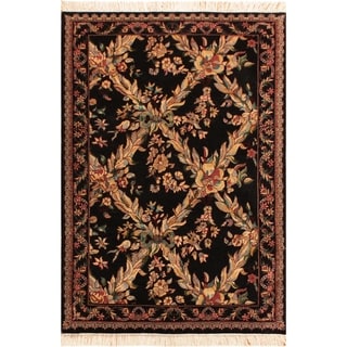 Abusson Pak-Persian Ken Black/Tan Wool Rug (3'0 x 4'11) - 3 ft. 0 in. x ...