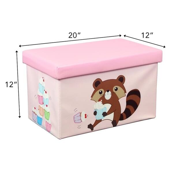 20 Inch Toy Storage Chest Organizer, Raccoon and Cupcake - Crown ...