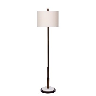 1569 60" Oil Rubbed Bronze Metal/White Marble Floor Lamp - Bed Bath ...