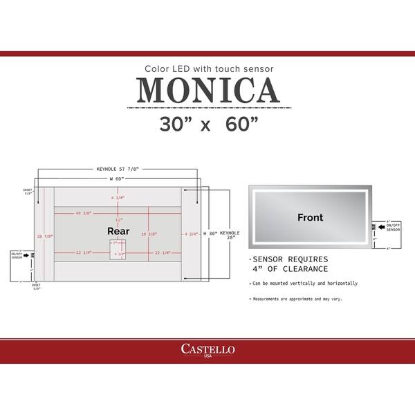 Monica LED Mirror with Motion/Touch Sensor - Bed Bath & Beyond - 21485408