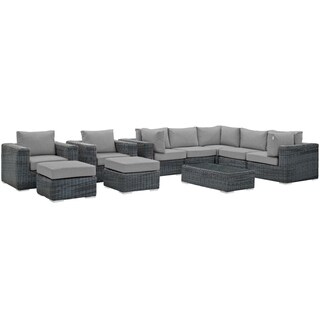 Invite 10 Piece Outdoor Patio Sunbrella® Sectional Set - Bed Bath ...