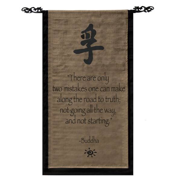 Handmade Cotton Truth Symbol and Buddha Quote Scroll (Indonesia) (As Is ...