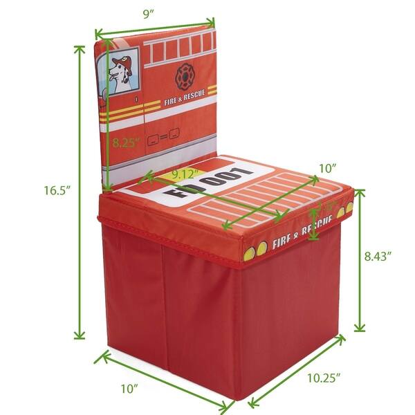 Mind Reader Children's Favorite Cartoon Storage Stool/Chair Fire ...