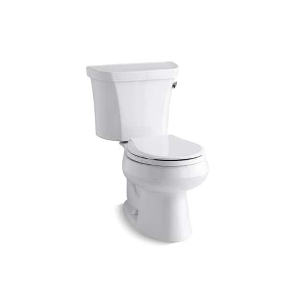 Kohler K-3997-RA Wellworth Two-Piece Round-Front 1.28 GPF Toilet With ...