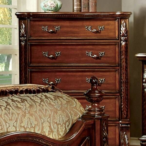 Traditional Wood Chest, Elegant Style, Cherry Brown - Bed Bath & Beyond ...