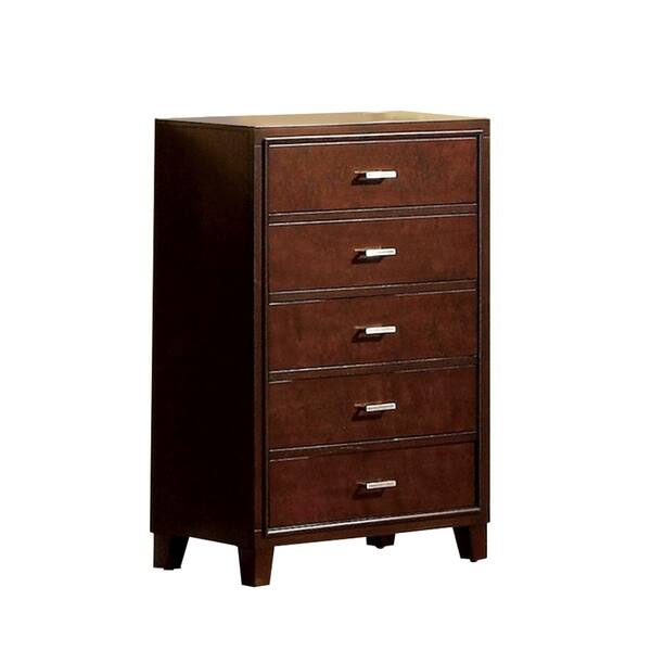 Wooden Utility Chest With Tapered Legs, Brown Cherry - Bed Bath ...