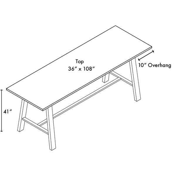 KFI Midtown 41in H Conference Table with 36in D Solid Wood Top - Bed ...