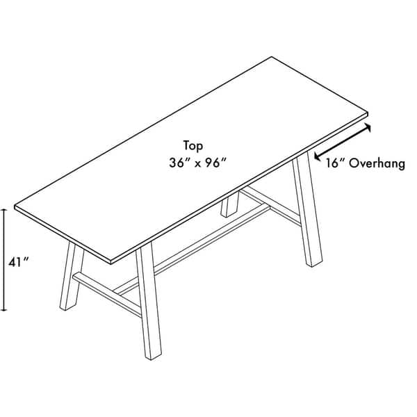 KFI Midtown 41in H Conference Table with 36in D Solid Wood Top - Bed ...