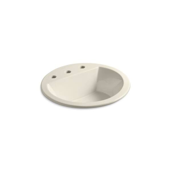 Kohler Bryant® Round Round Drop-In Bathroom Sink with 8" Widespread ...