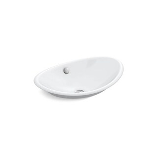 Kohler Iron Plains® Oval Wading Pool® Vessel Bathroom Sink with White ...