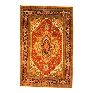 Pasargad NY Handmade Fine Serapi Red Wool Rug 4'X 6'1'' - 4'X 6'1 ...