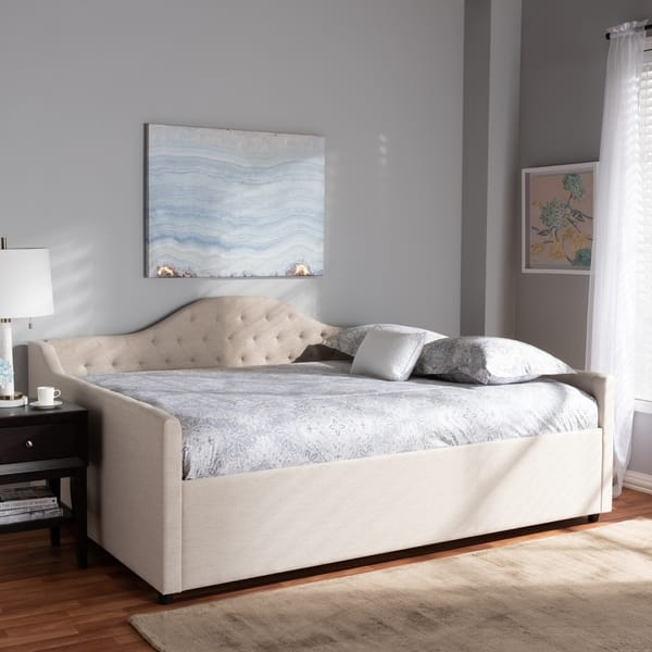 Contemporary Fabric Upholstered Daybed by Baxton Studio - Bed Bath ...