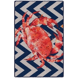 Brumlow Mills Don't Be Crabby, Kitchen and Entryway Nautical Chevron ...