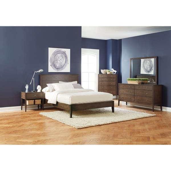 Carson Carrington Setermoen Mid-Century Modern Brown Walnut 4-piece ...