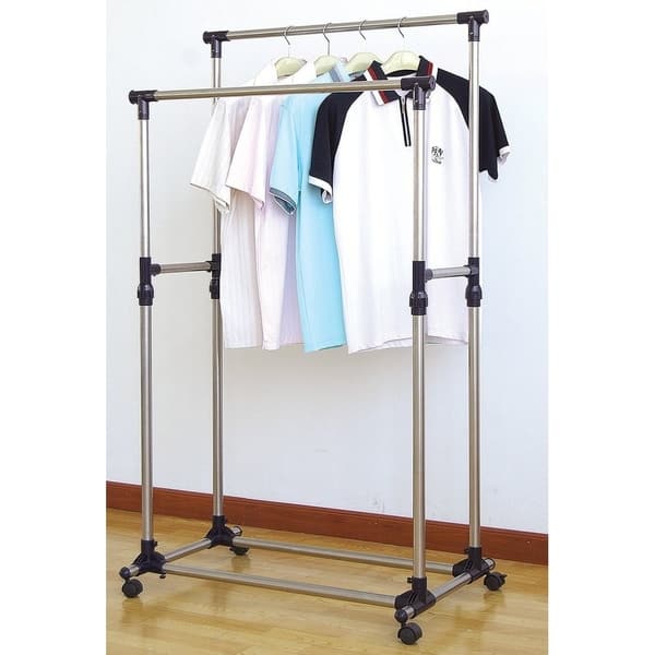 ProSource Premium Heavy Duty Double Rail Adjustable Telescopic Rolling ...