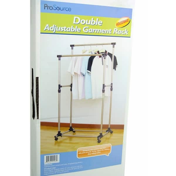 ProSource Premium Heavy Duty Double Rail Adjustable Telescopic Rolling ...