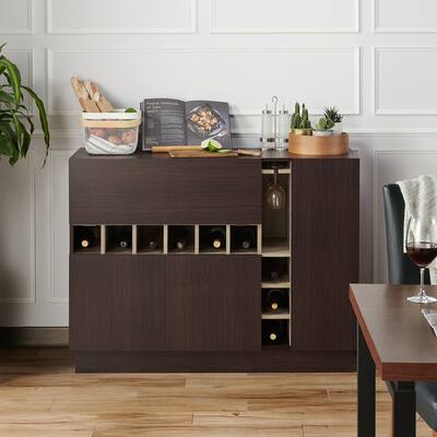 Furniture of America Dury Modern Espresso 47-inch 5-shelf Buffet Server ...