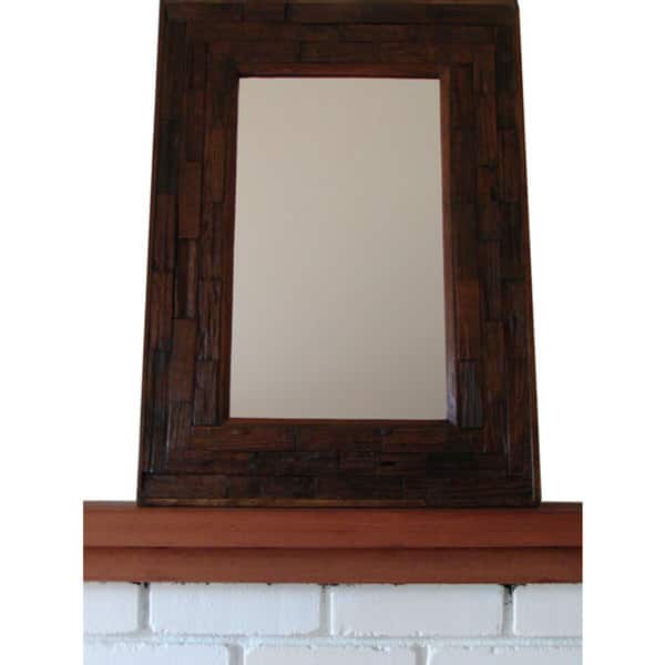 Handmade Teak Wood Large Wall Mirror (Thailand) - A/N - Bed Bath ...