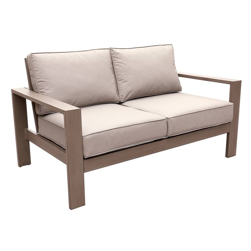 Katalla Aluminum 4-piece Conversation Set with Coffee table - Overstock ...