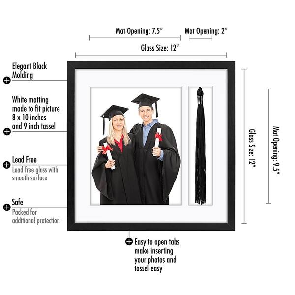 Americanflat Black Tassel Frame - Made to Display 8x10 inch Photo and ...