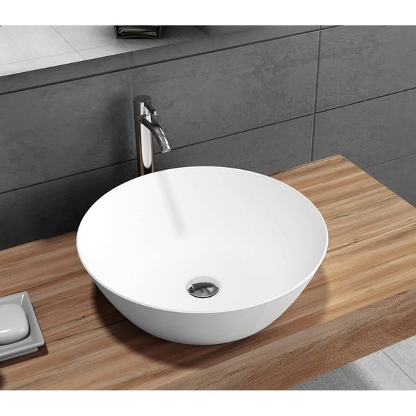 Perris 18" Solid Surface Countertop Basin - Bed Bath & Beyond - 21702743