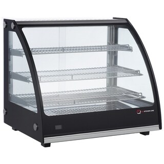 EQ Kitchen Line Commercial Countertop Hot Display Case Tempered Glass ...