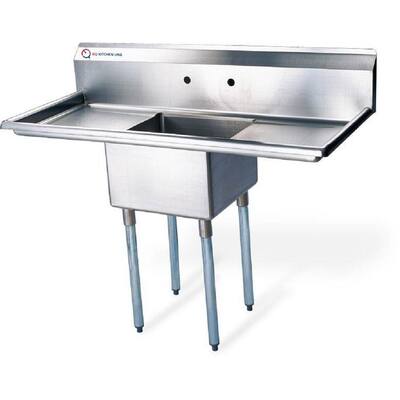 EQ 1 Compartment Commercial Kitchen Sink Stainless Steel - Overstock ...