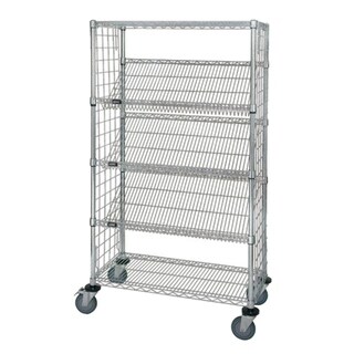 Quantum 18" x 36" x 69" Enclosed Slanted Shelf Cart - Bed Bath & Beyond ...