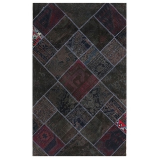 Handmade One-of-a-Kind Patchwork Wool Rug (Pakistan) - 4'9 x 7'8 - Bed ...